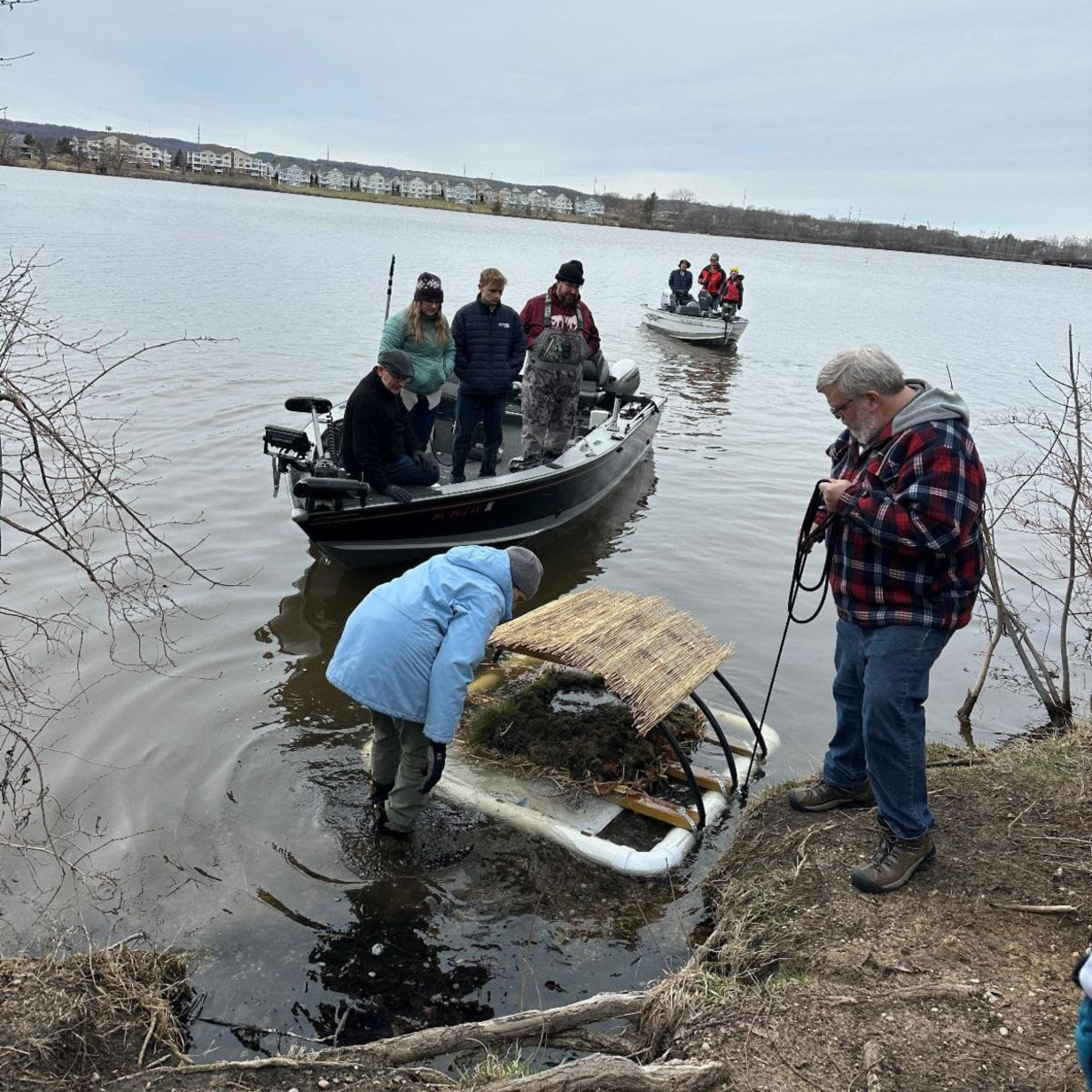 Loon Nesting Platform Installed on Boardman Lake | The Ticker
