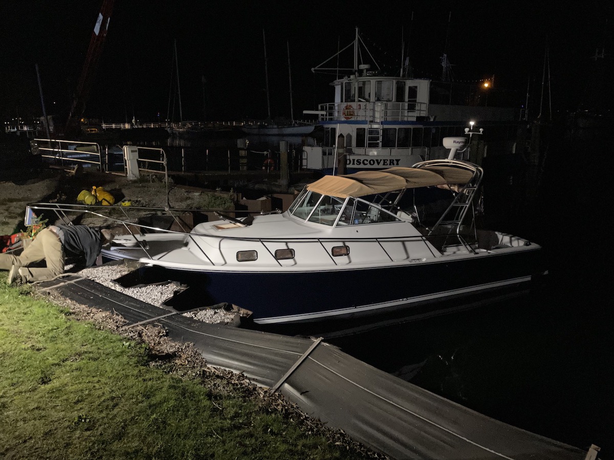 Unoccupied Vessel Crashes Into Break Wall After Boaters Fall Overboard ...